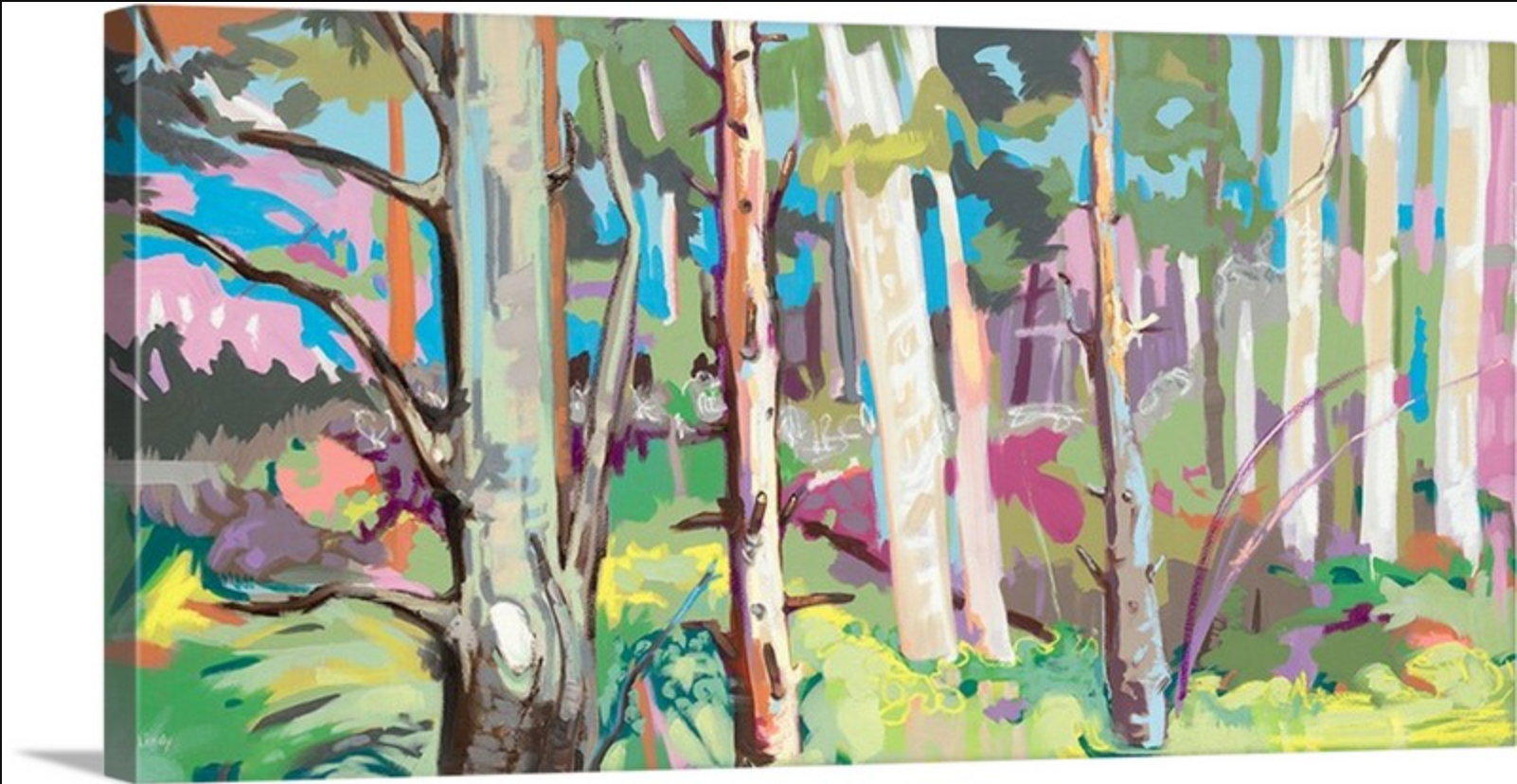 Great Big Canvas Art Reproduction, Woodlands, Artist Lindy Bishop ...